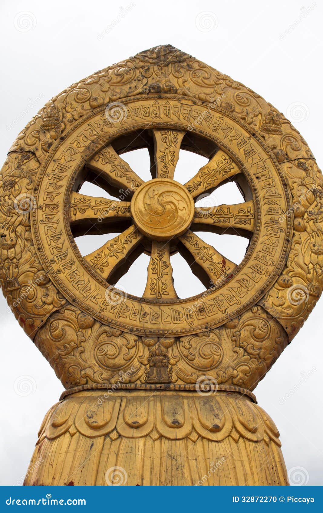 Religious Gold Symbol On Top Of A Temple Royalty-Free Stock Photography ...