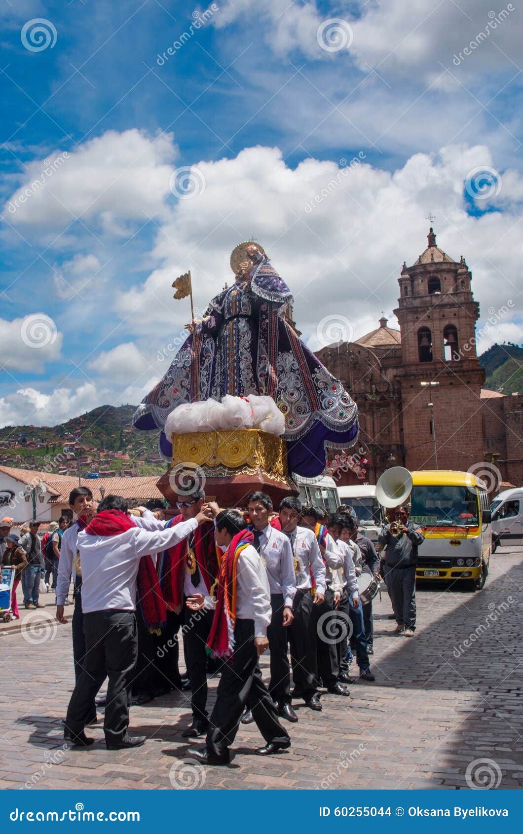 Religious Holiday in Cuzco, Peru Editorial Stock Image - Image of monks ...