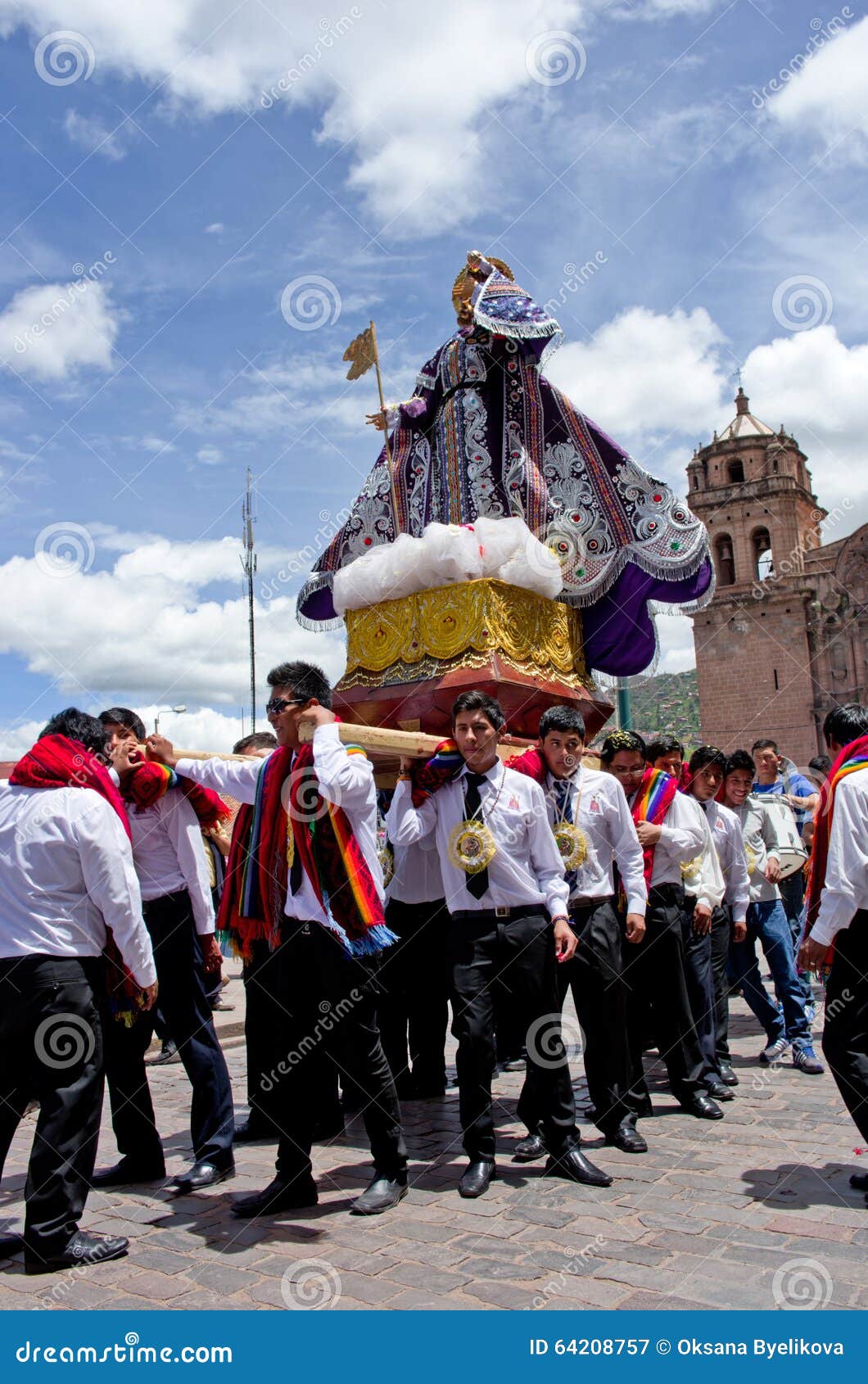 Religious Holiday in Cuzco, Peru Editorial Photography - Image of dress ...