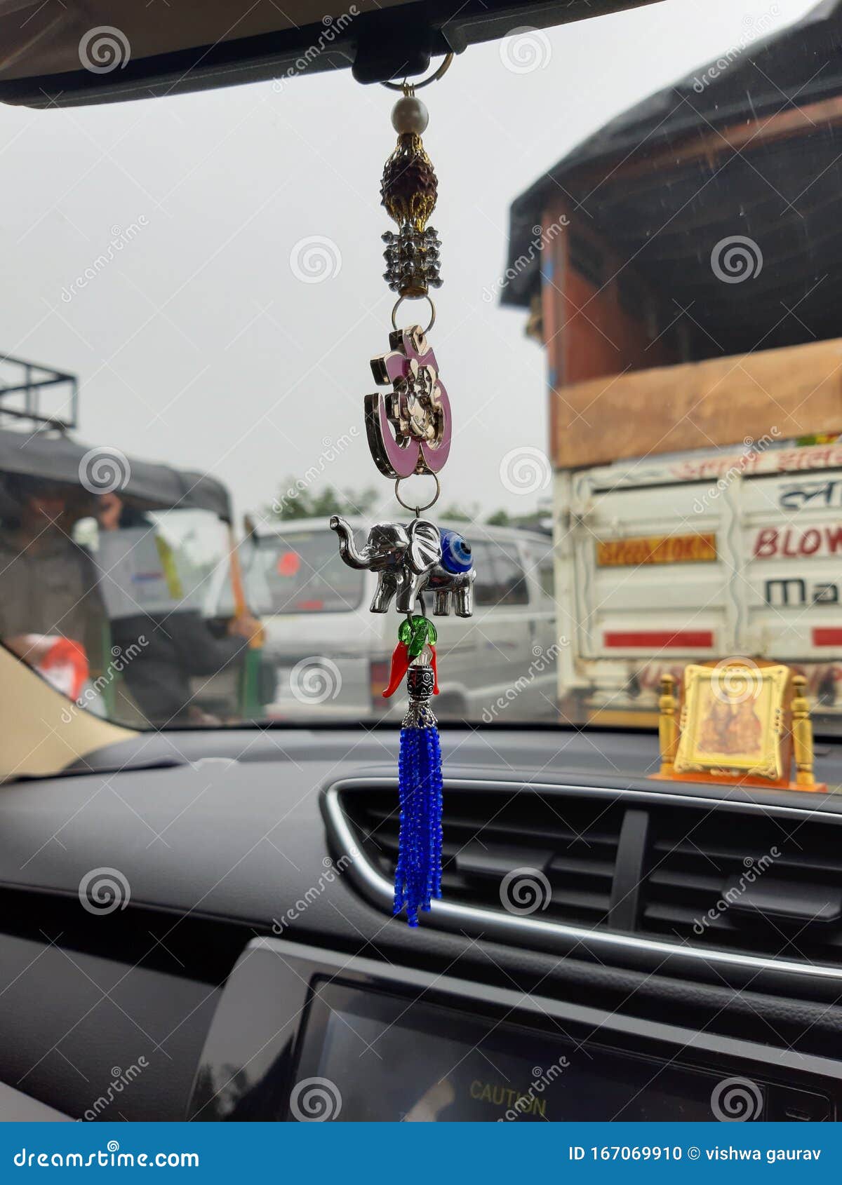 Religious Idol Stuff for Car Hanging Stock Photo - Image of hanging ...