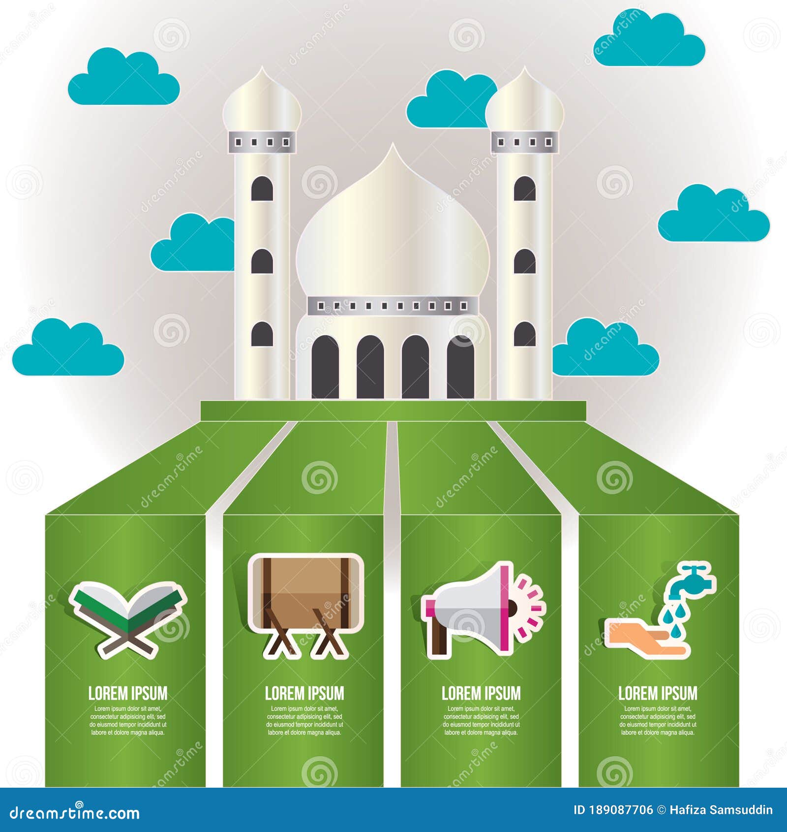 Religious Infographic. Vector Illustration Decorative Design Stock ...