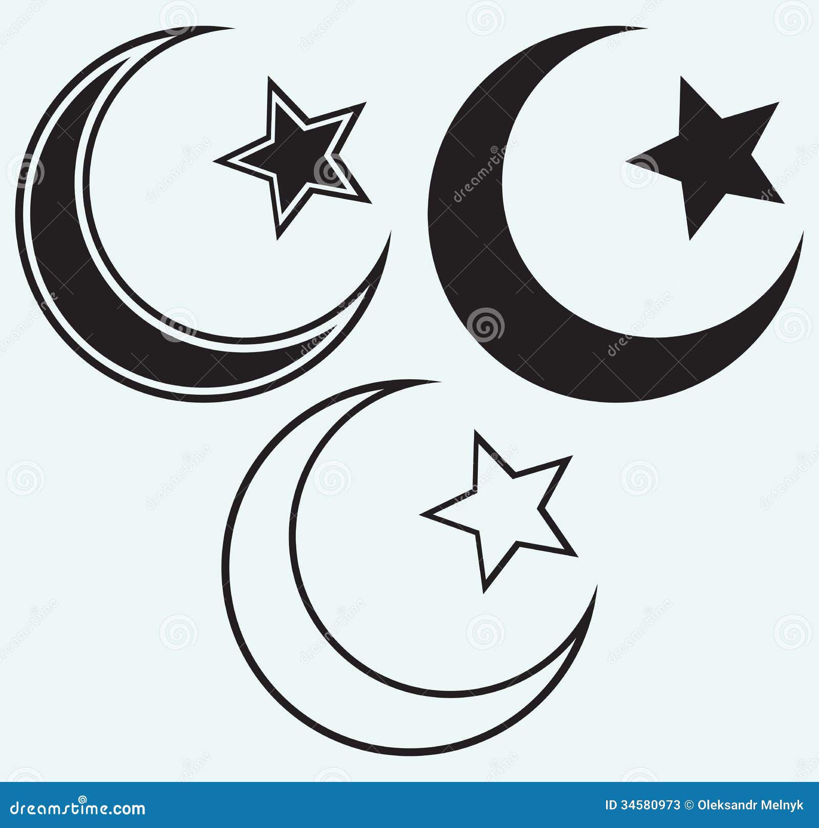 The Islamic Star Also The Symbol Of Islam Religion Vector Illustration ...