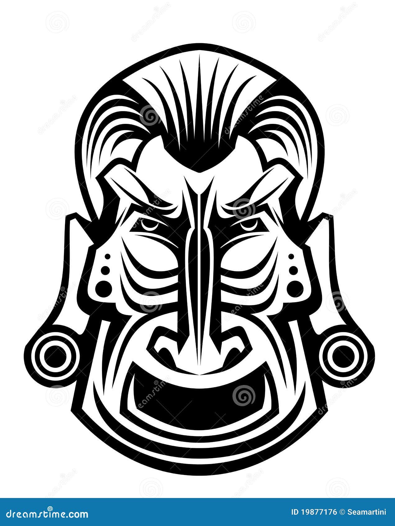 Religious mask stock vector. Illustration of design, ornament - 19877176
