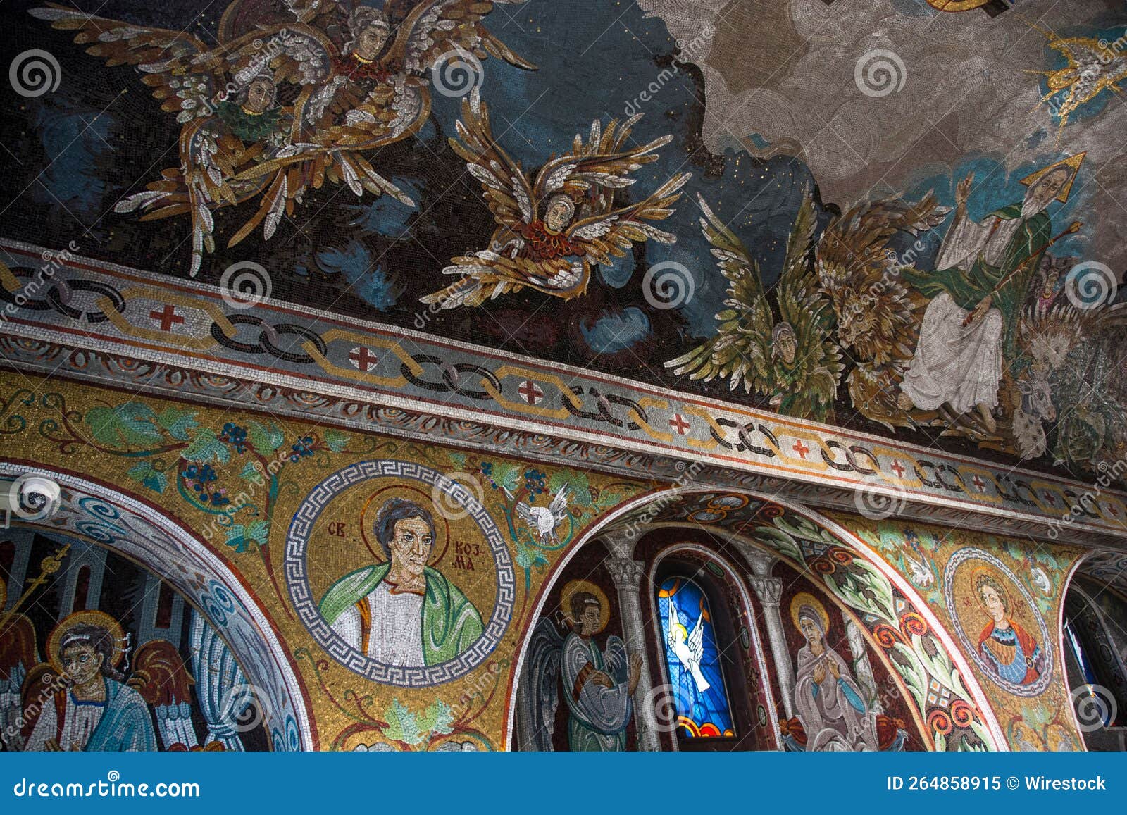 Religious Murals Inside the Chapel of Saint Petka in Belgrade Editorial ...