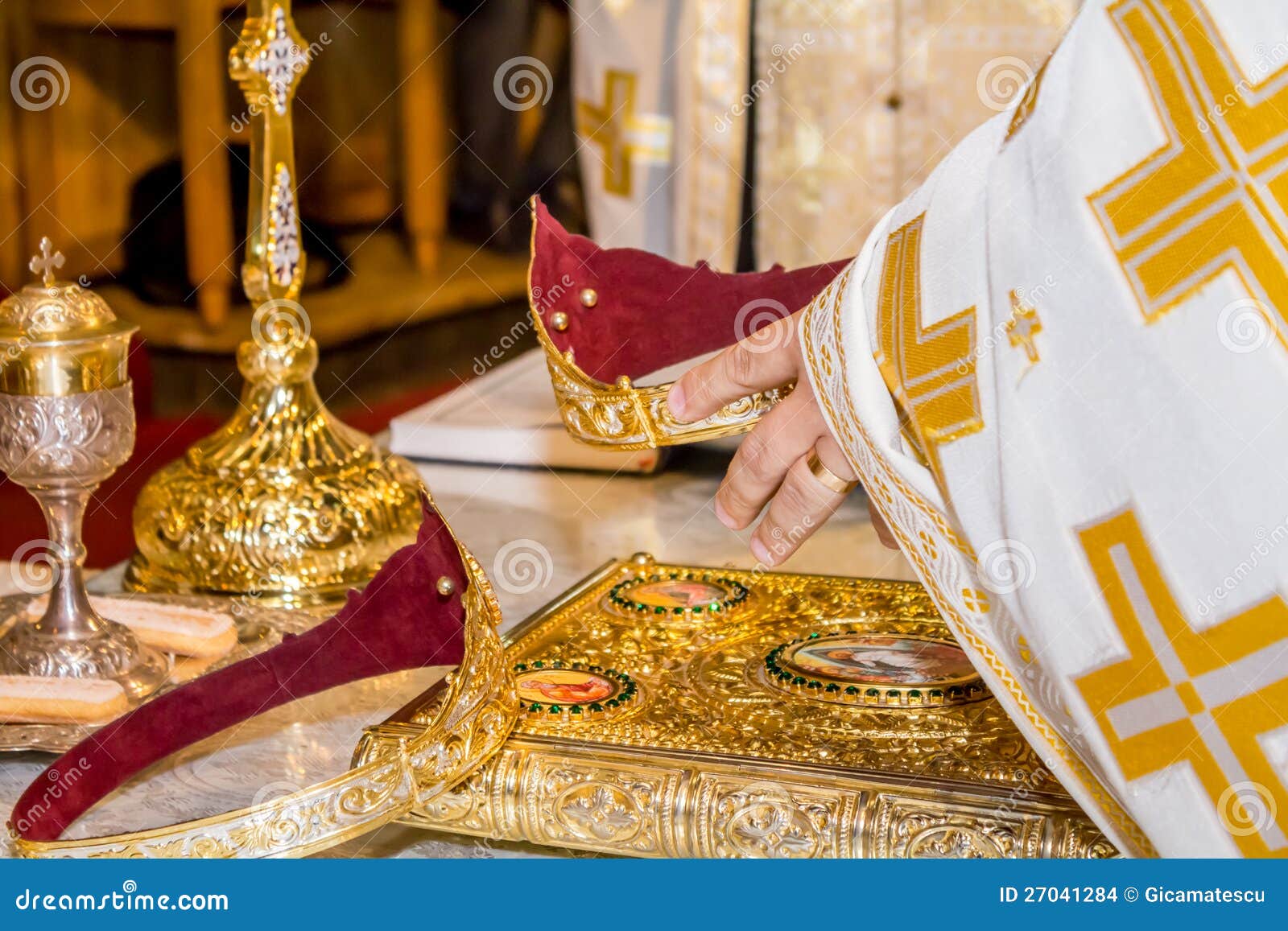 Religious Objects for Wedding Ceremony Stock Photo - Image of care ...