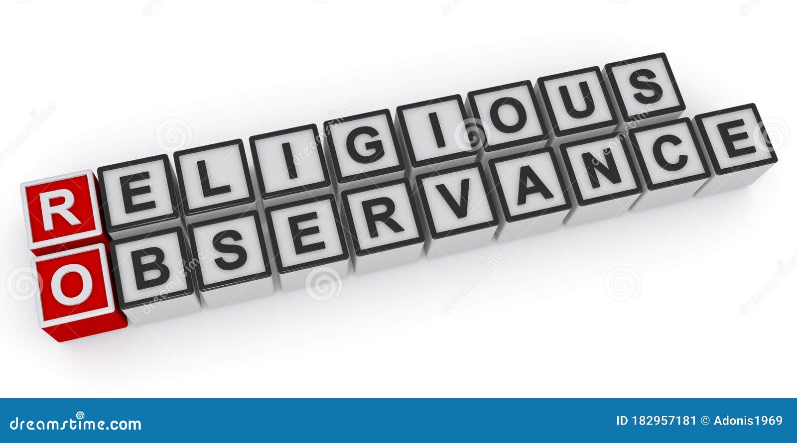 Religious Observance Word Blocks Stock Illustration - Illustration of ...