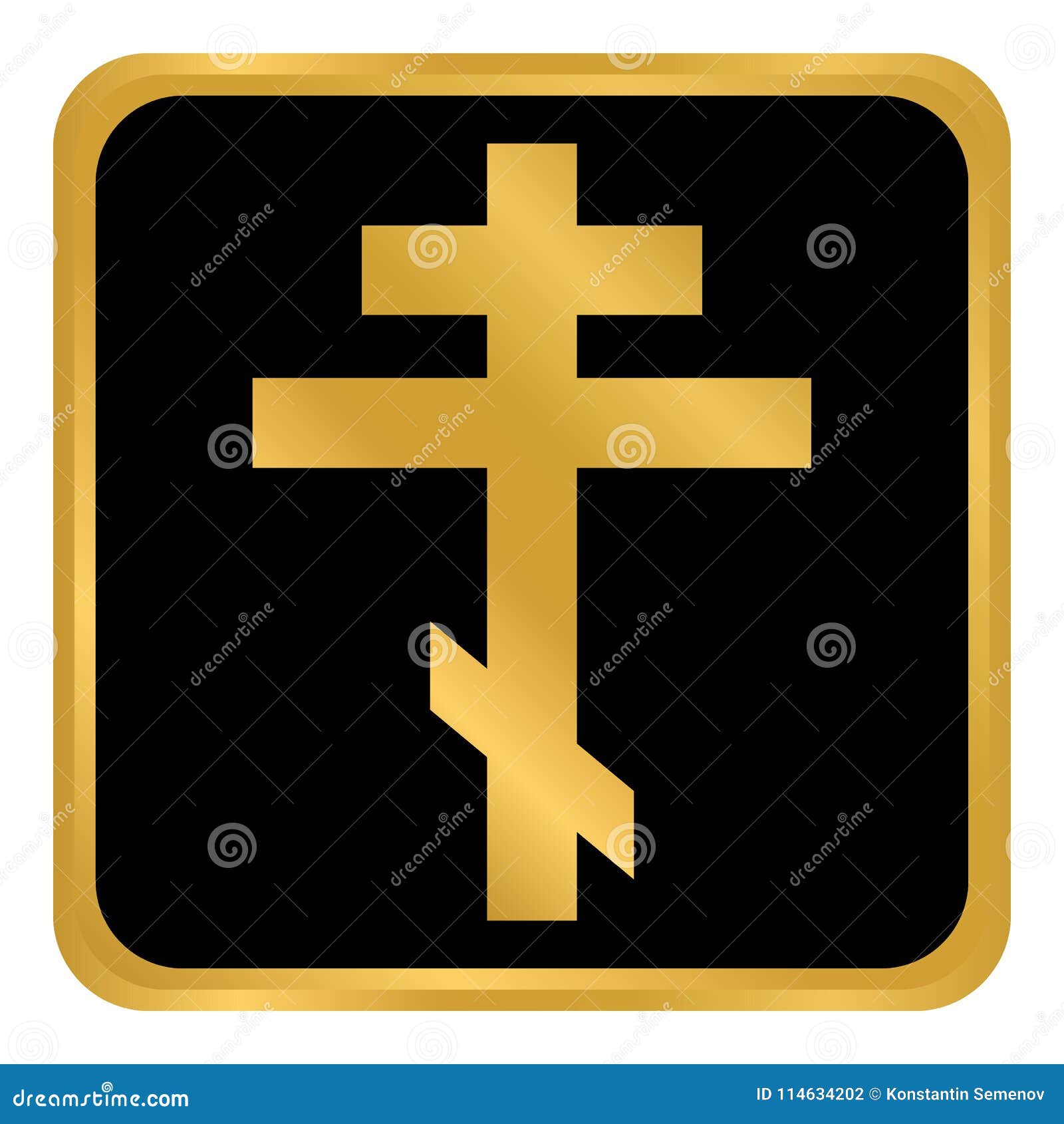 Religious Orthodox Cross Symbol Icon Stock Image | CartoonDealer.com ...
