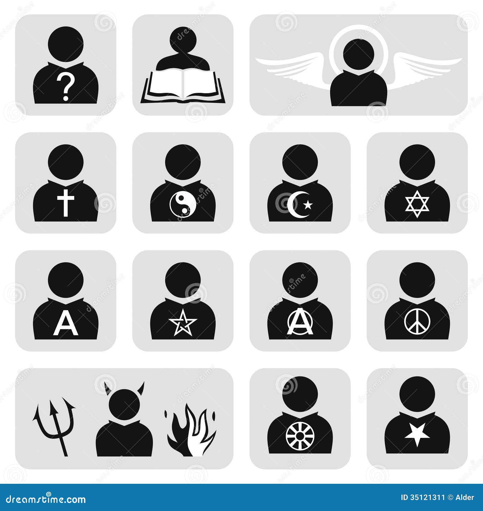 Pictograms Of The Catholic Religion Vector Illustration | CartoonDealer ...