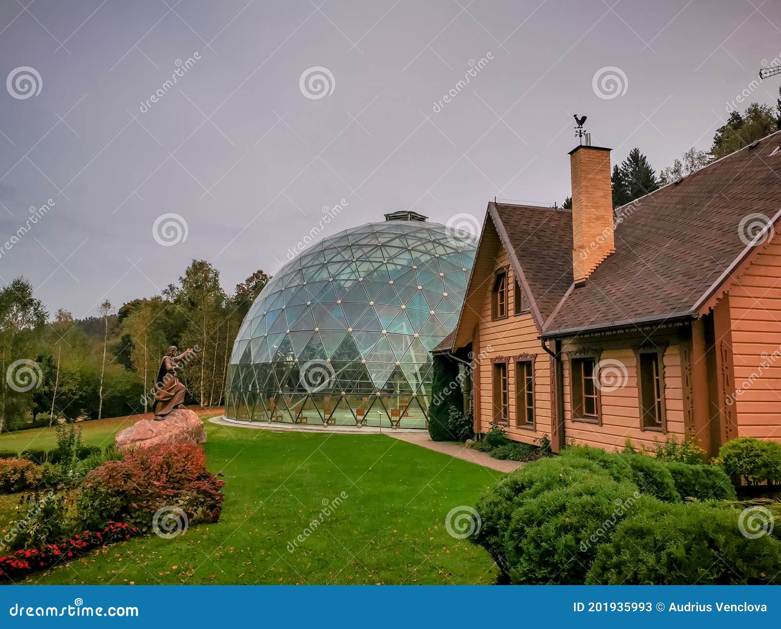 A Religious Place with Glass Dome with a Pyramid Inside in Merkine ...