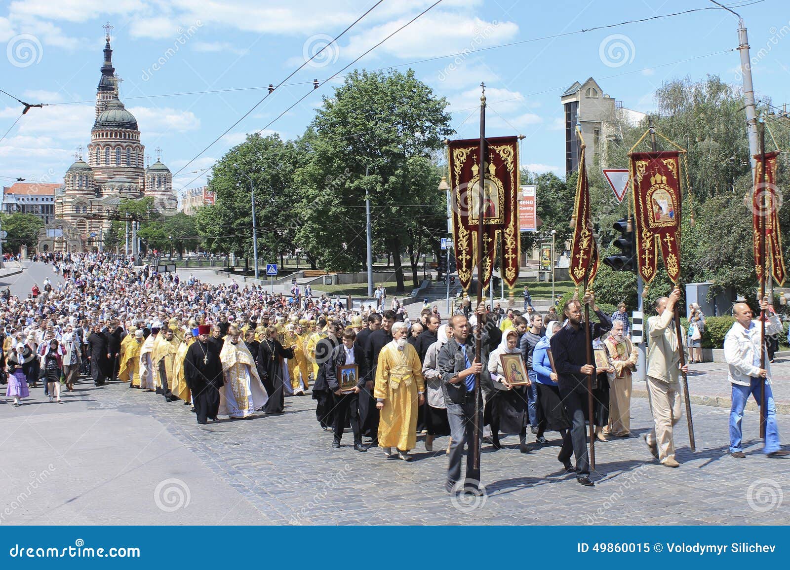 Religious Procession on the Trinity Editorial Image - Image of frock ...