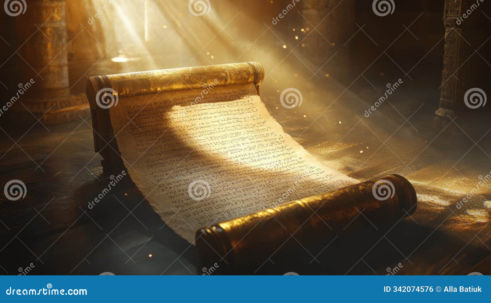 Religious Scroll, Torah Representing Central Religious Document Of ...