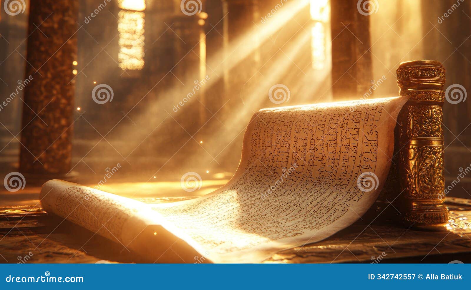 Religious Scroll, Torah Representing Central Religious Document Of ...
