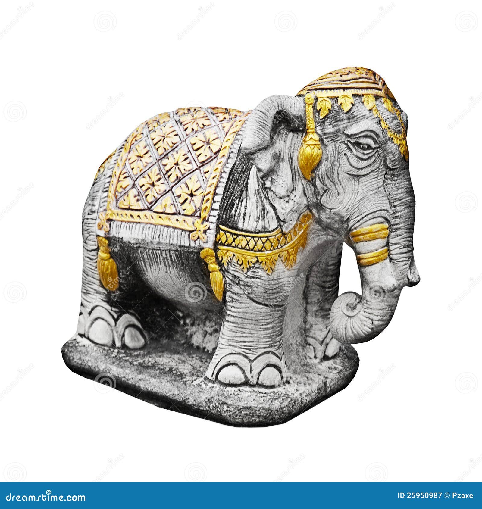 Religious Sculpture the Elephant - Thailand Stock Image - Image of ...