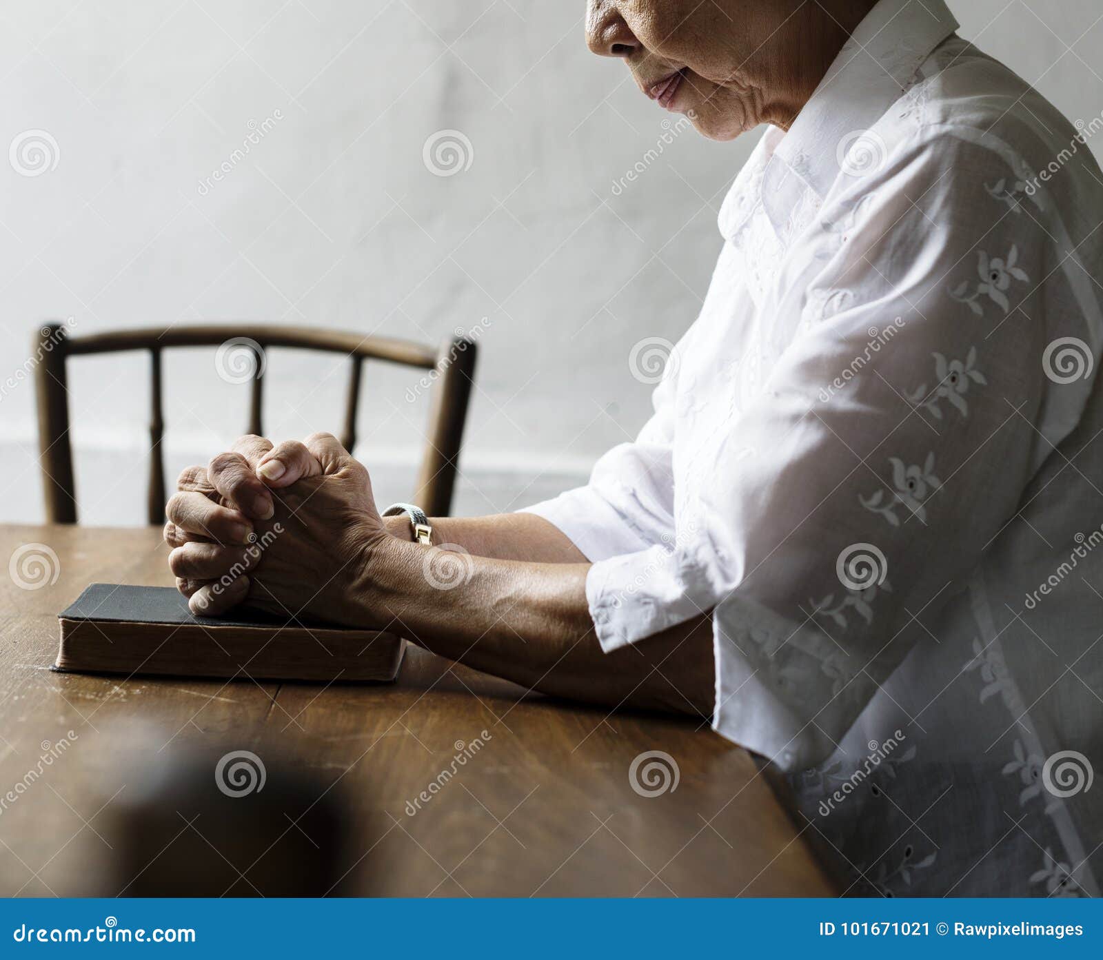 Religious Senior Woman are Praying Stock Image - Image of christianity ...