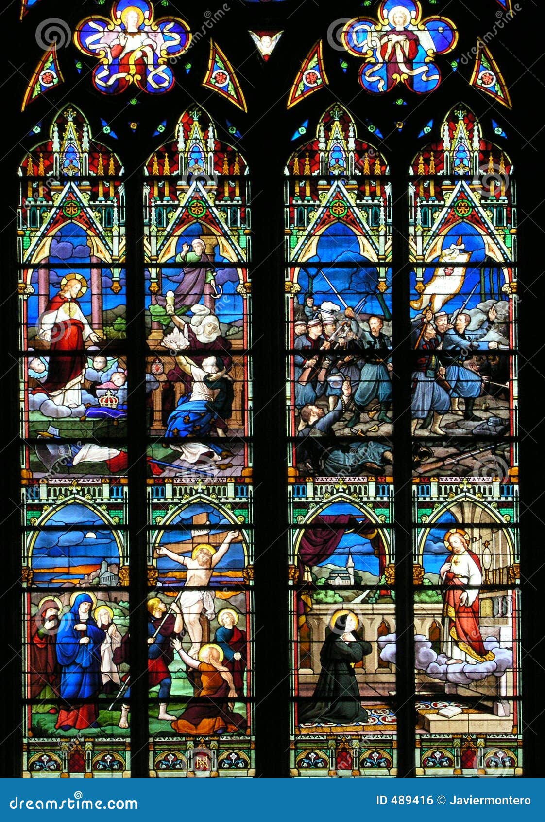 Religious Stained-glass Window Stock Photo - Image of stained, window ...
