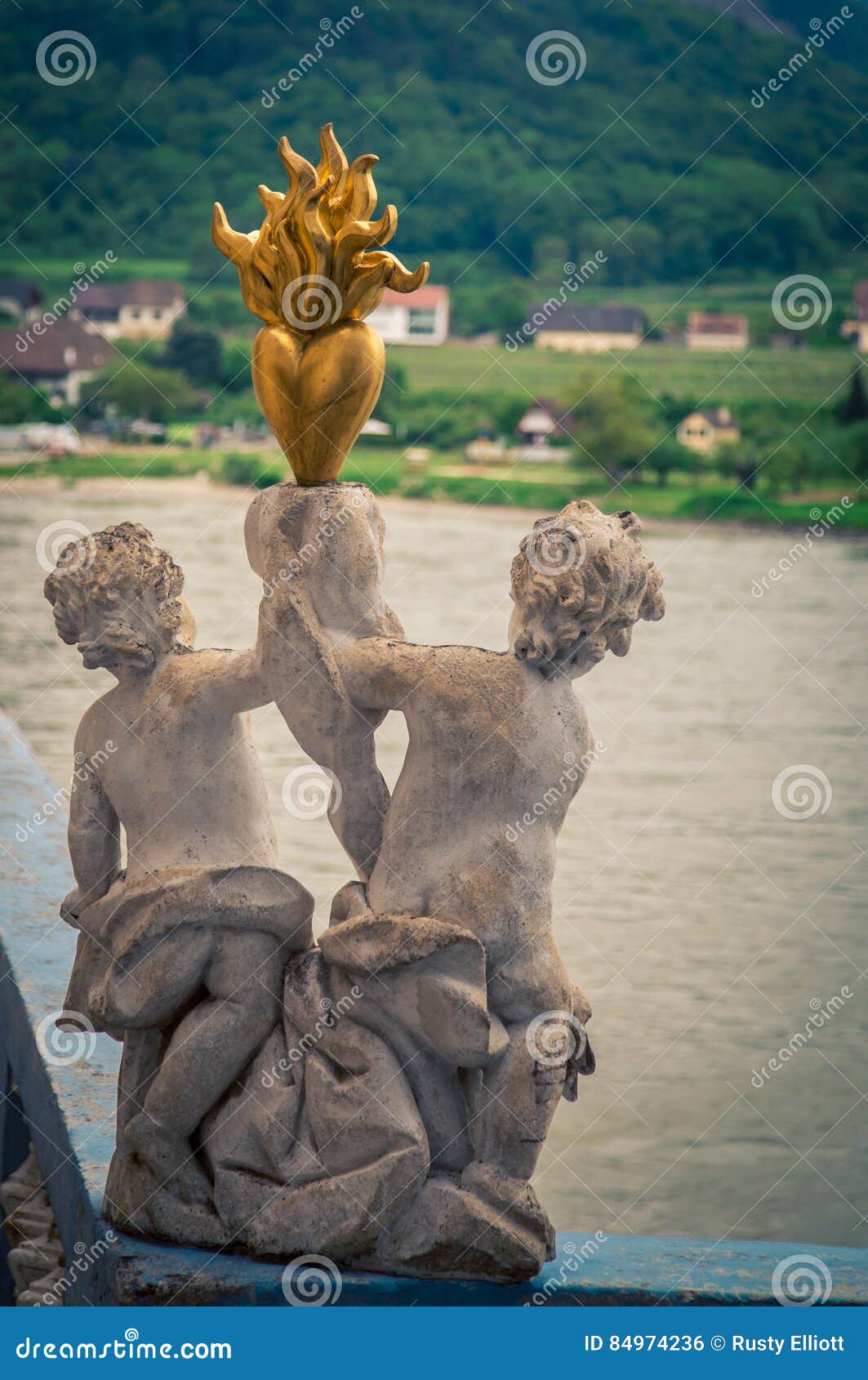 Religious Statue Carved in Stone Stock Photo - Image of austria ...
