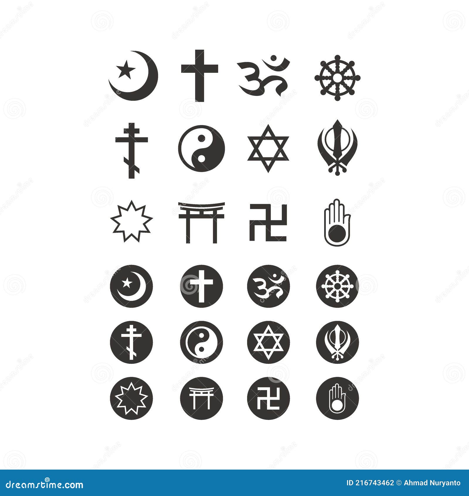 Religious Symbol Collections Stock Vector - Illustration of collections ...