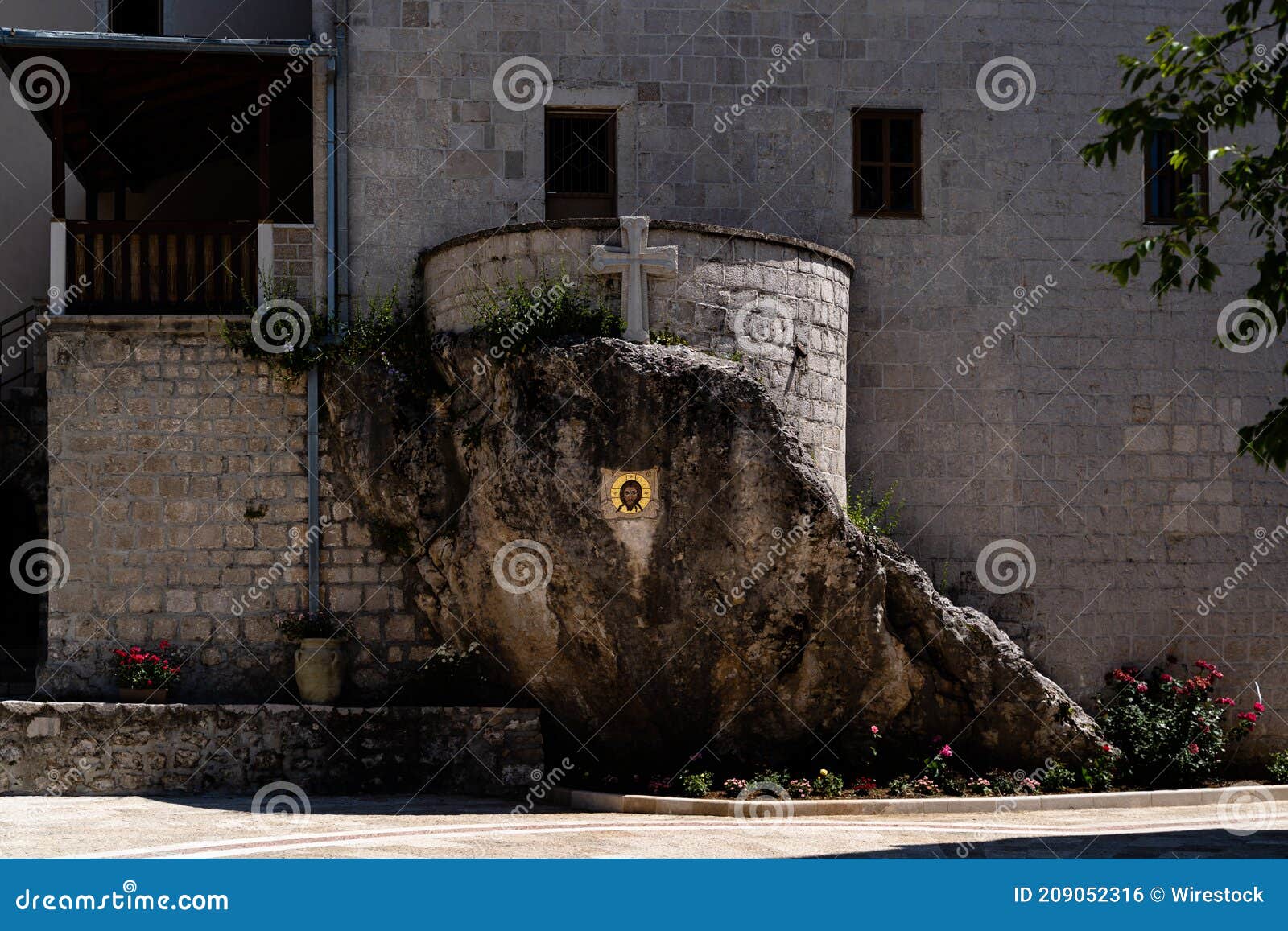 Religious Symbols on the Ancient Building of Ostrog Monastery in ...