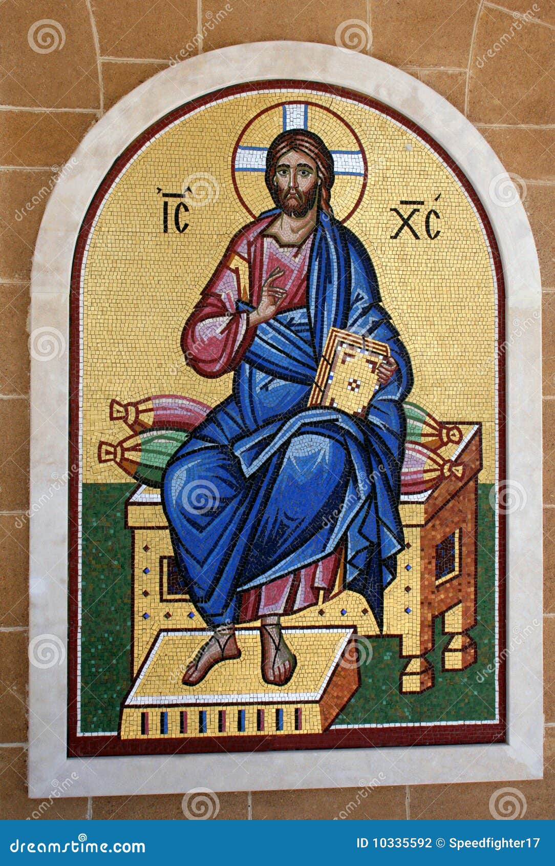 Religious tiled mosaic stock photo. Image of christian - 10335592
