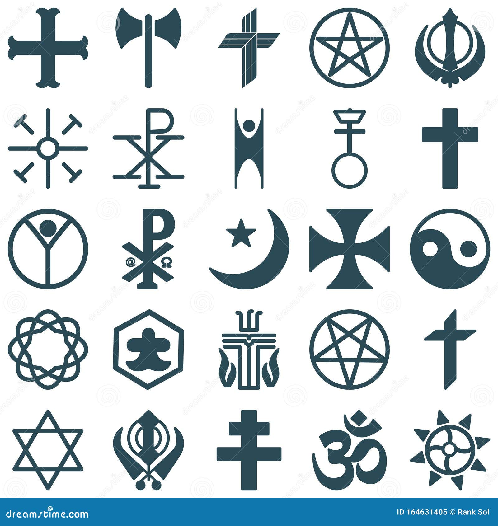 Religious Vector Icons Set Every Single Icon Can Be Easily Modified or ...