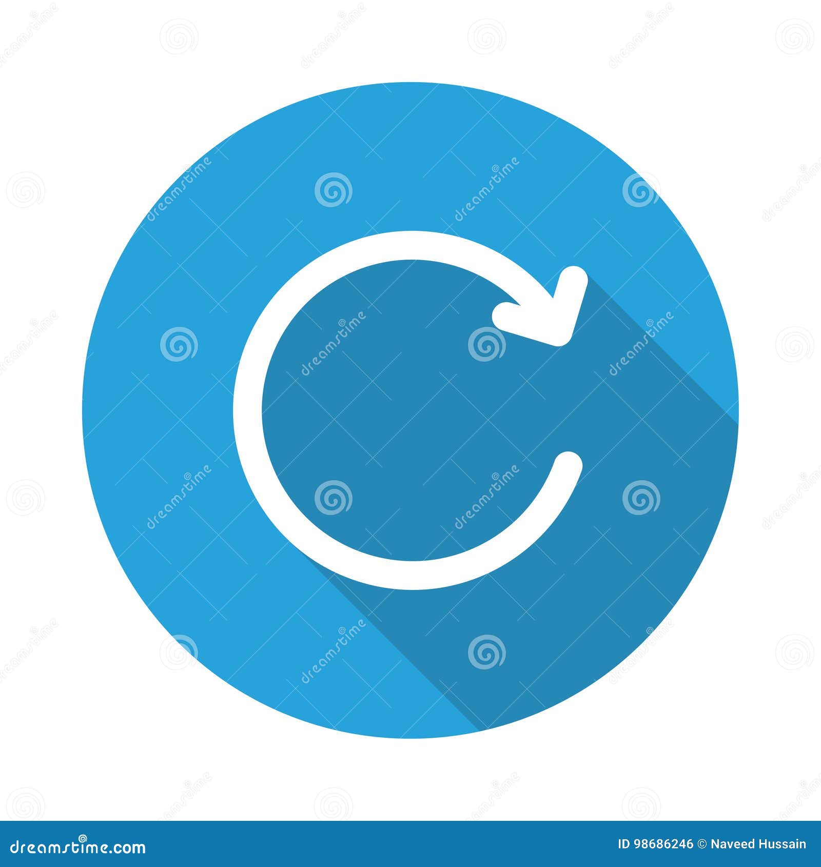 Reload bubble Icon stock vector. Illustration of reload - 98686246