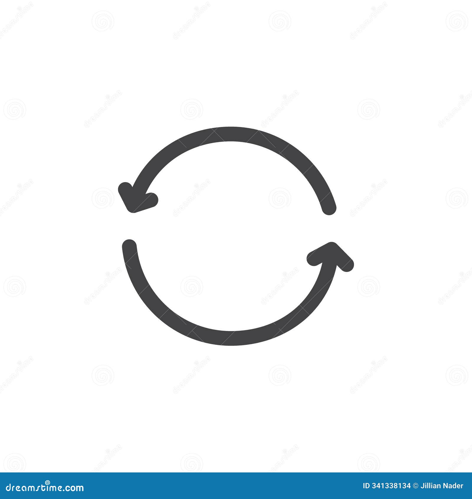 Reload Button Icon Flat Simple Outline Set Stock Illustration ...
