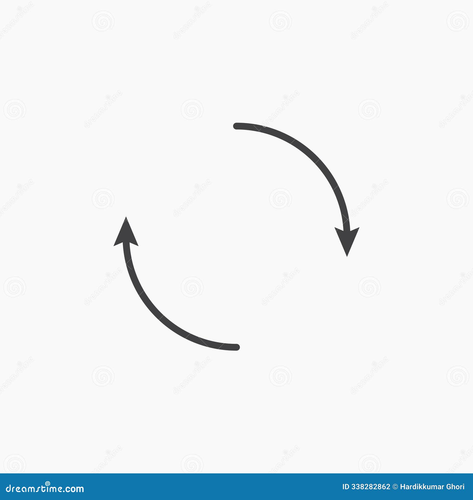 Reload Buttonline in Thin Line Black Color. Flat Simple Vector Symbols ...