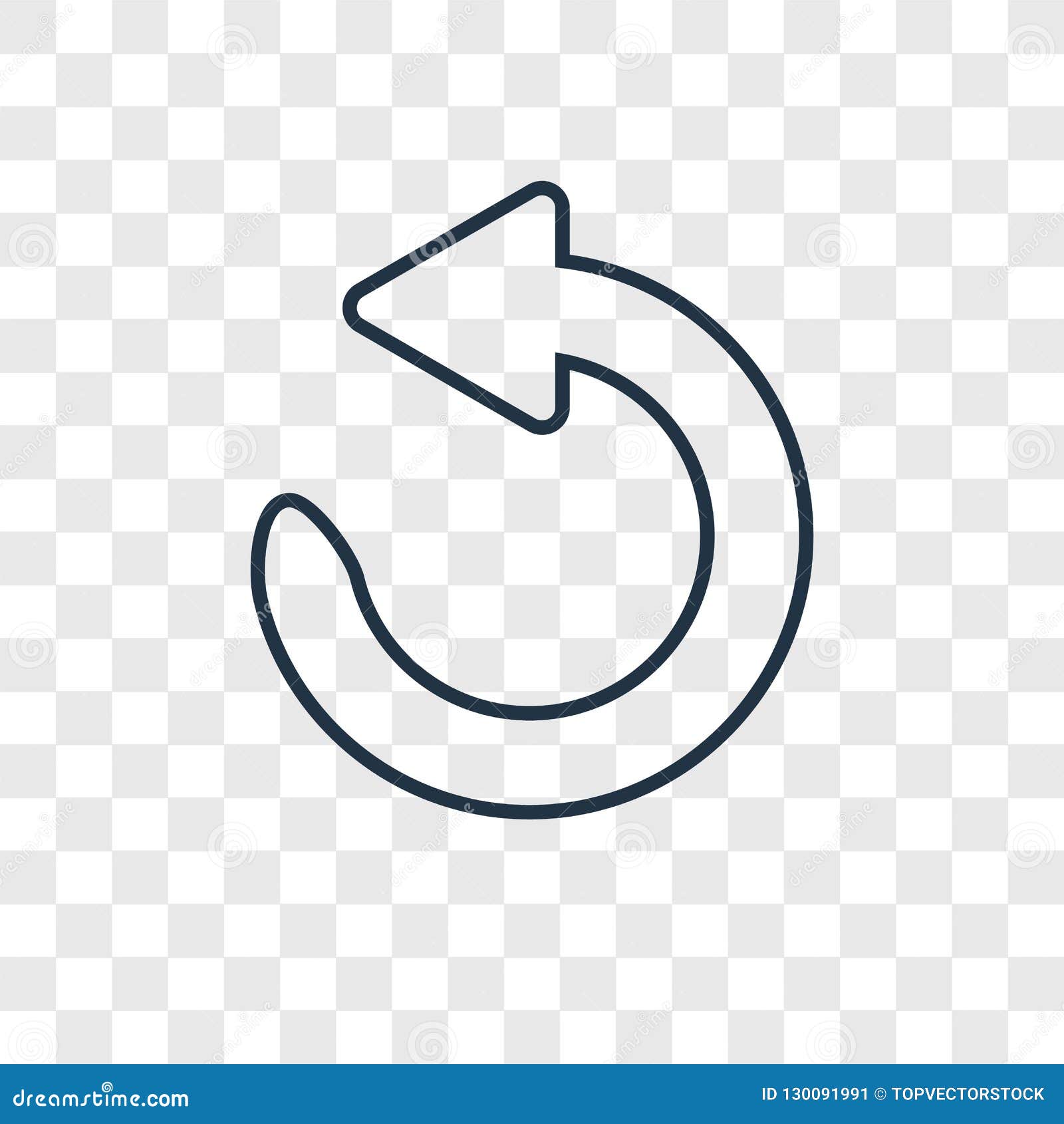 Reload Concept Vector Linear Icon Isolated on Transparent Background ...