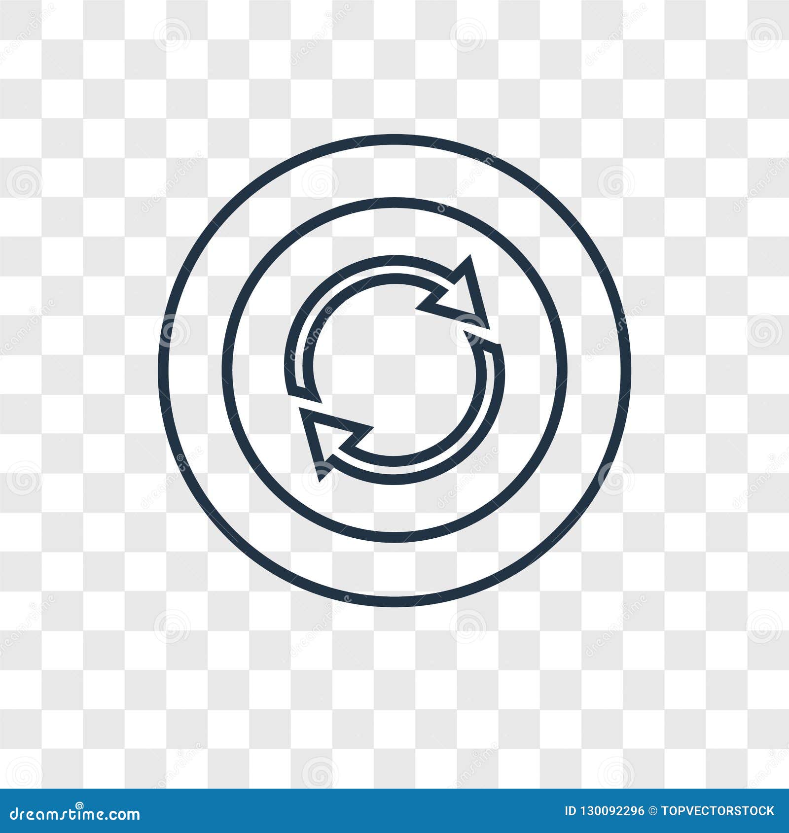 Reload Concept Vector Linear Icon Isolated on Transparent Background ...