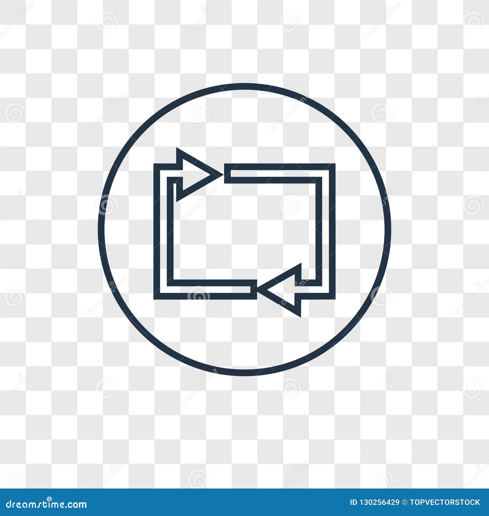 Reload Concept Vector Linear Icon Isolated on Transparent Background ...