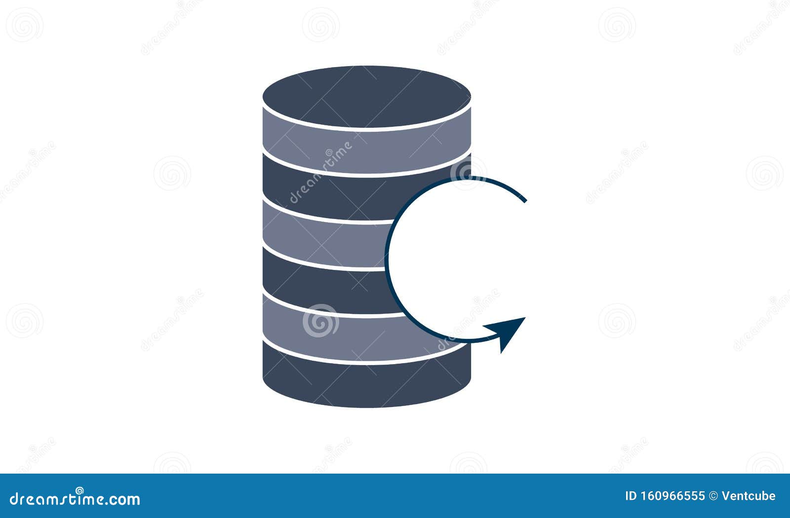 Reload Database Glyph Flat Vector Icon Stock Illustration ...