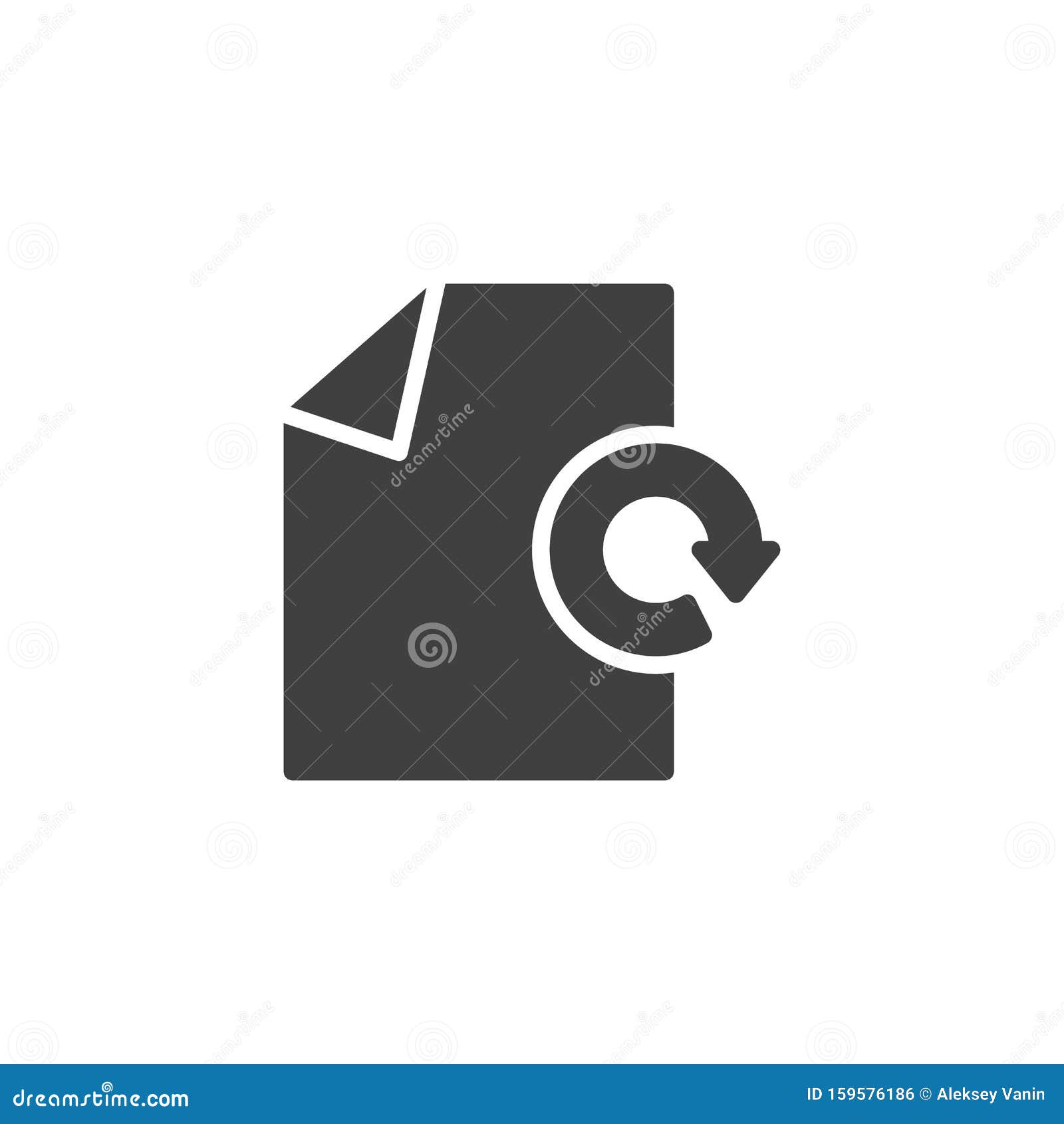 Reload Document File Vector Icon Stock Vector - Illustration of refresh ...