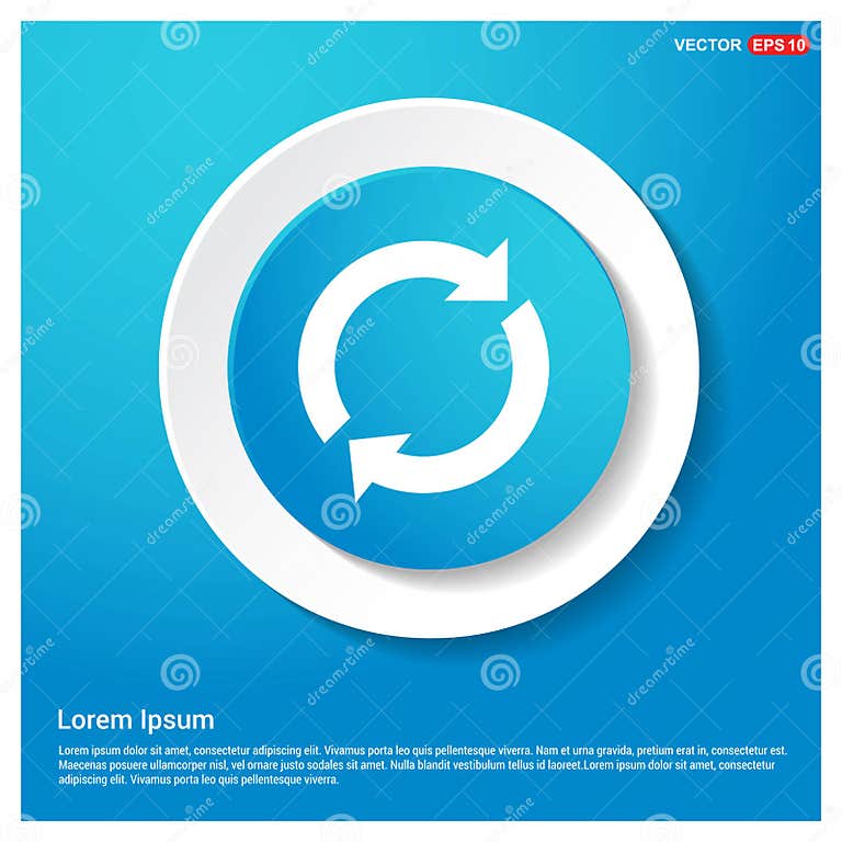 Reload Icon Abstract Blue Web Sticker Button Stock Vector ...