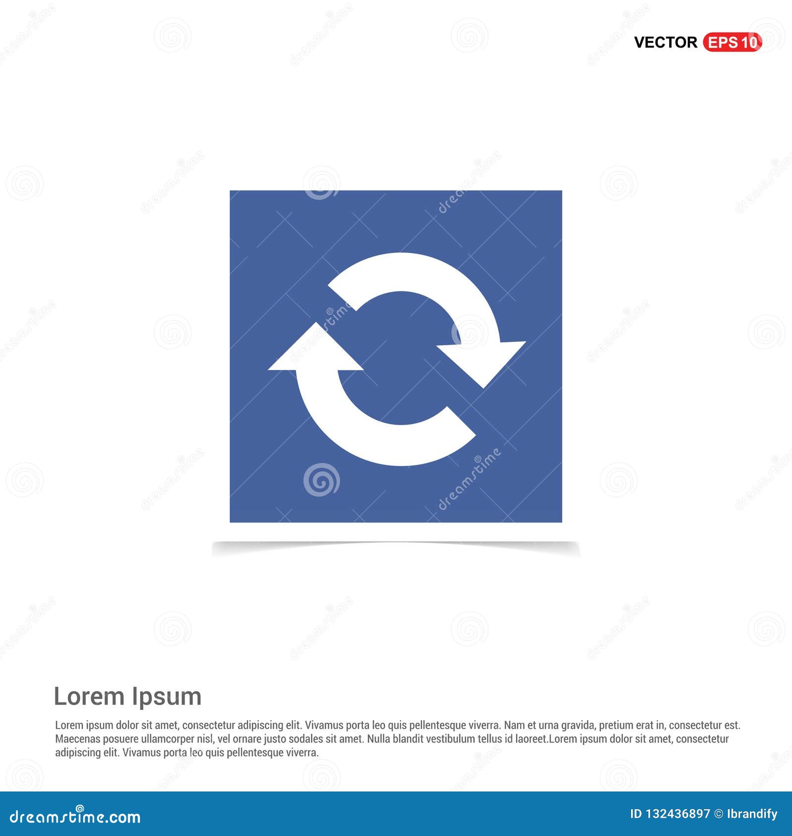Reload Icon - Blue Photo Frame Stock Vector - Illustration of sign ...
