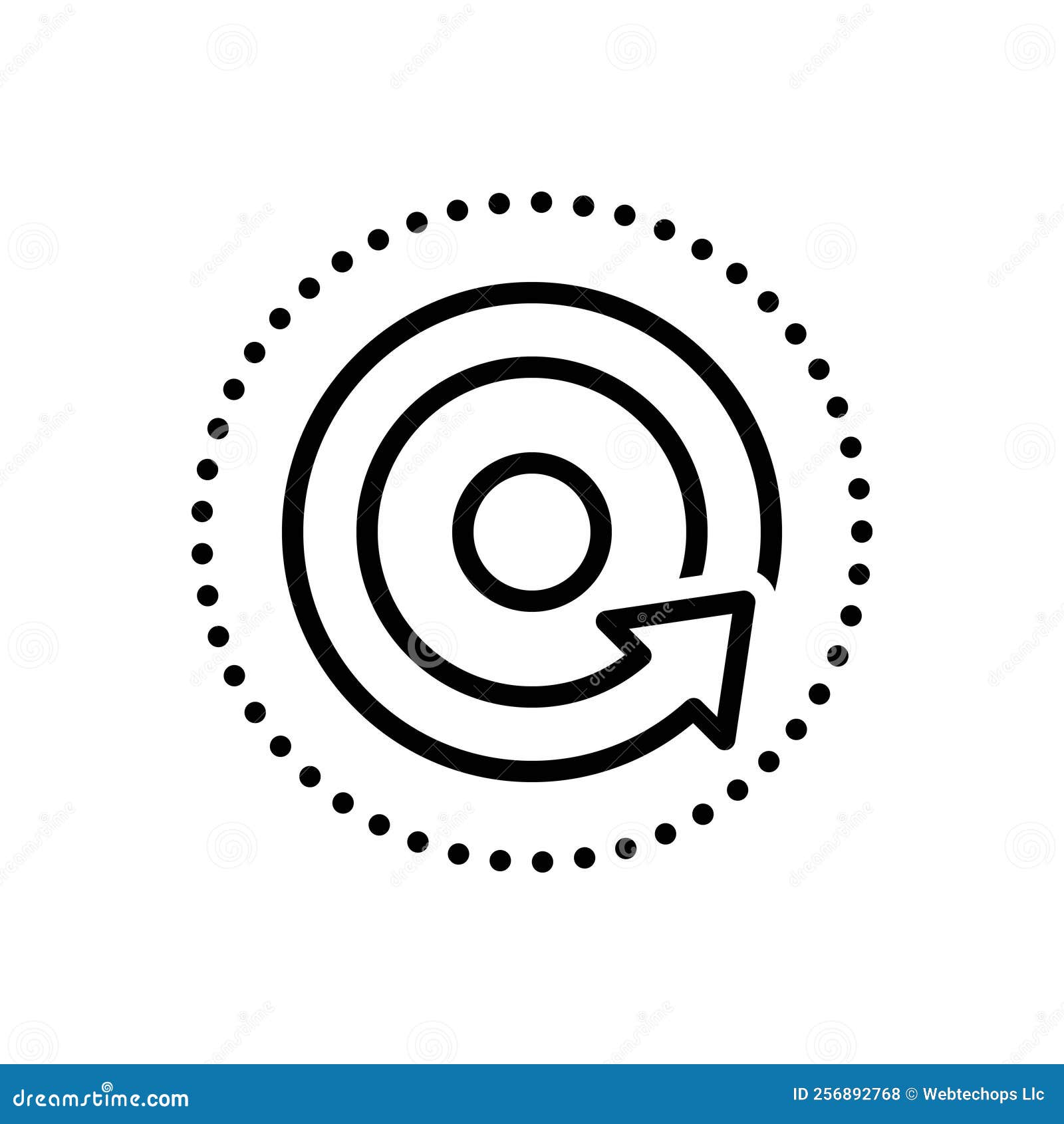 Black Line Icon for Reload, Refresh and Refill Stock Vector ...