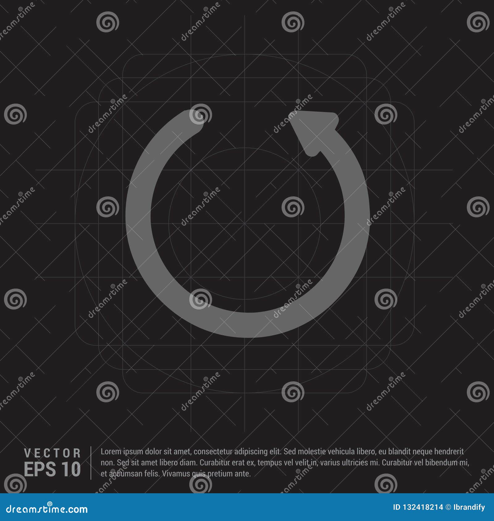 Reload Icon stock vector. Illustration of spin, groupware - 132418214