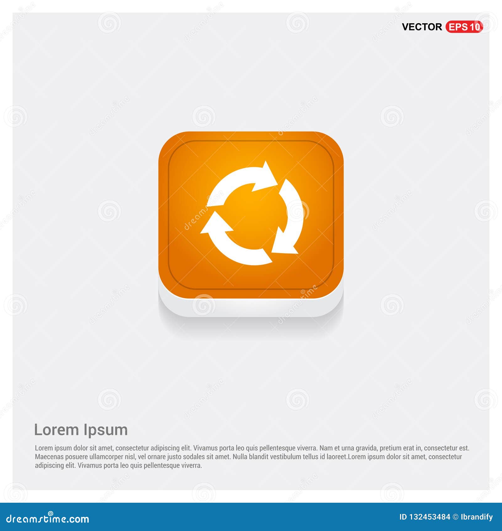 Reload Icon stock vector. Illustration of arrow, elegant - 132453484