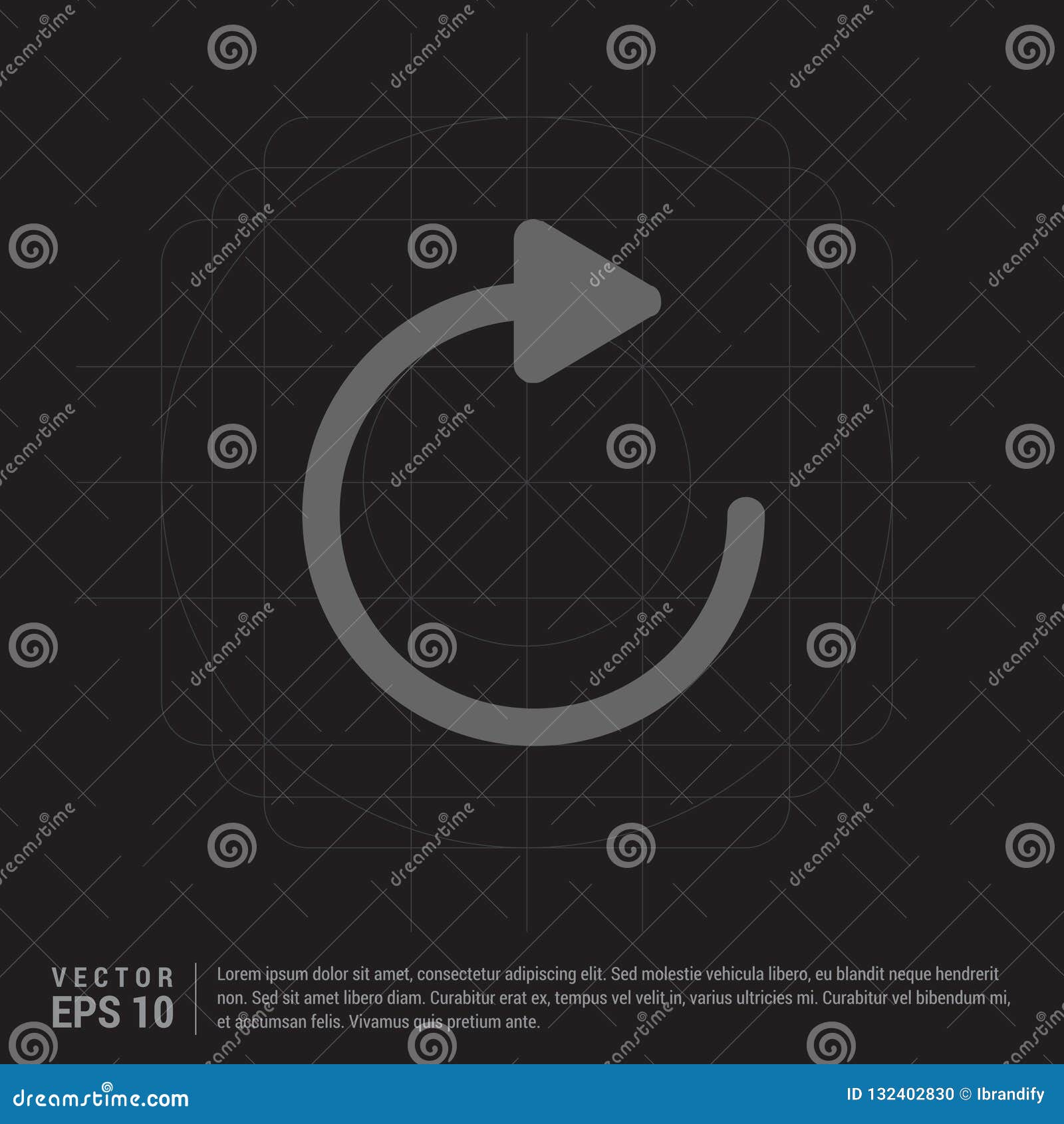 Reload Icon stock vector. Illustration of spin, cursor - 132402830