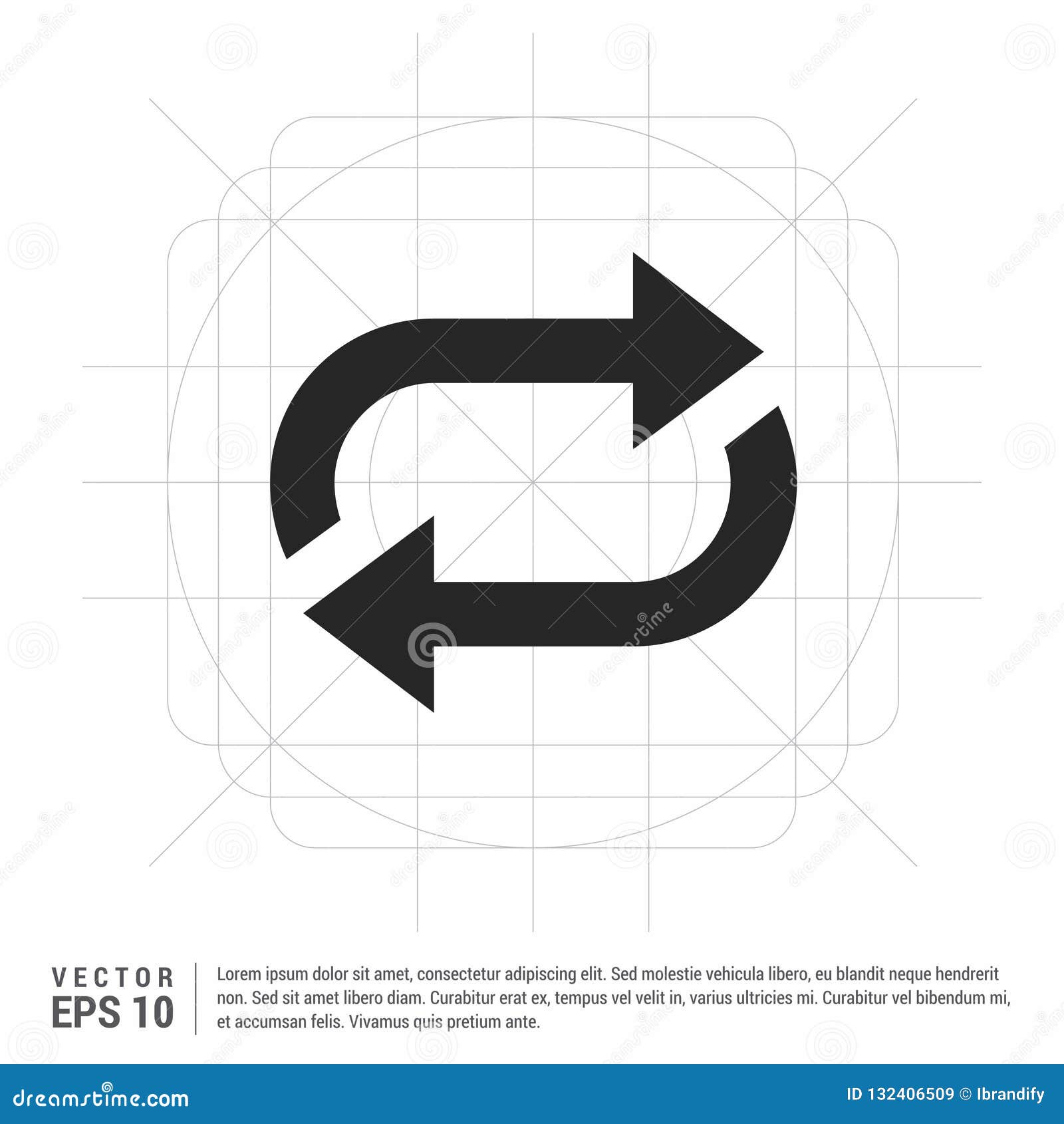 Reload Icon stock vector. Illustration of minimalism - 132406509