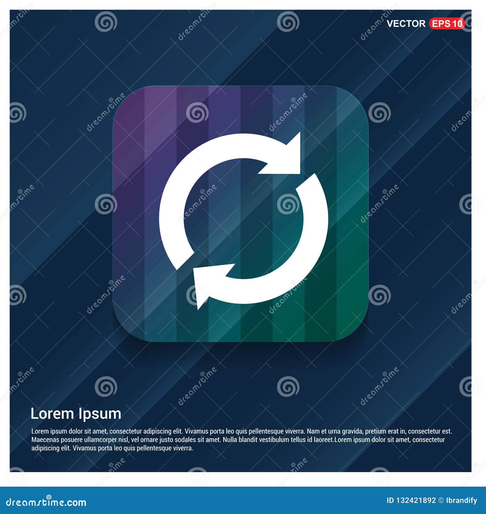 Reload icon stock vector. Illustration of color, user - 132421892