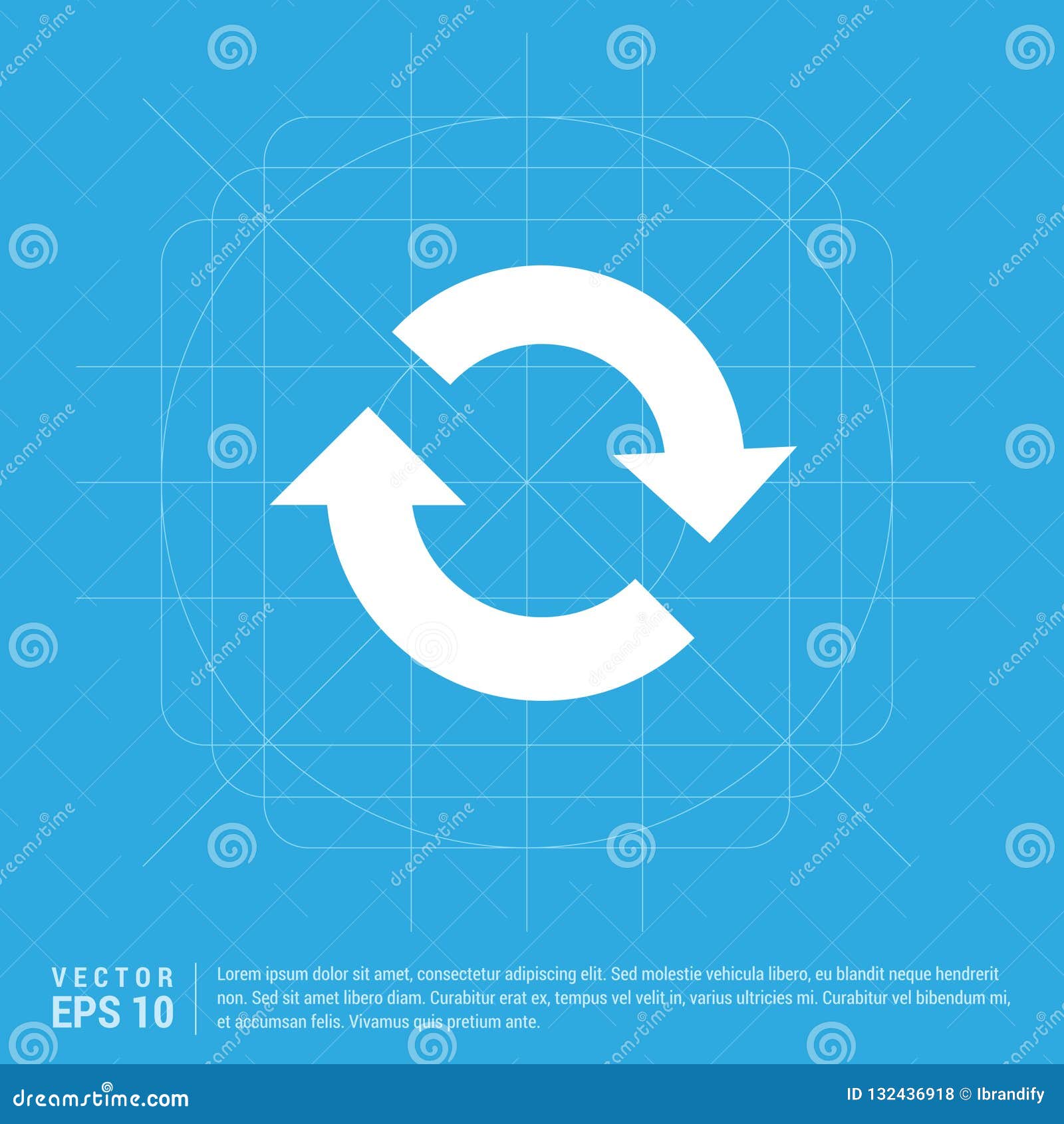 Reload icon stock vector. Illustration of arrow, green - 132436918