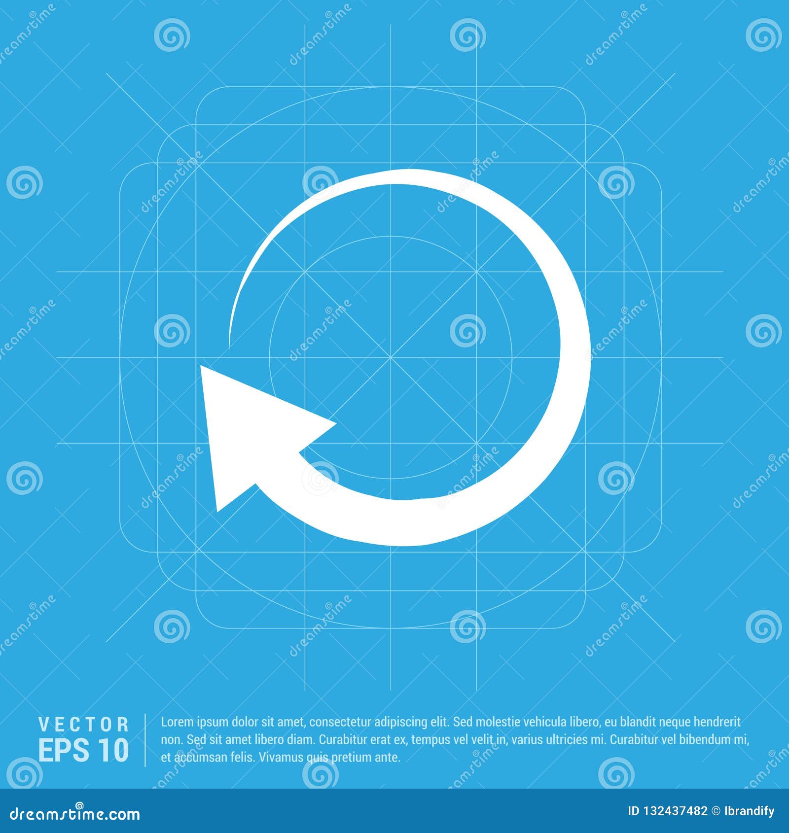 Reload Icon stock vector. Illustration of mono, circle - 132437482