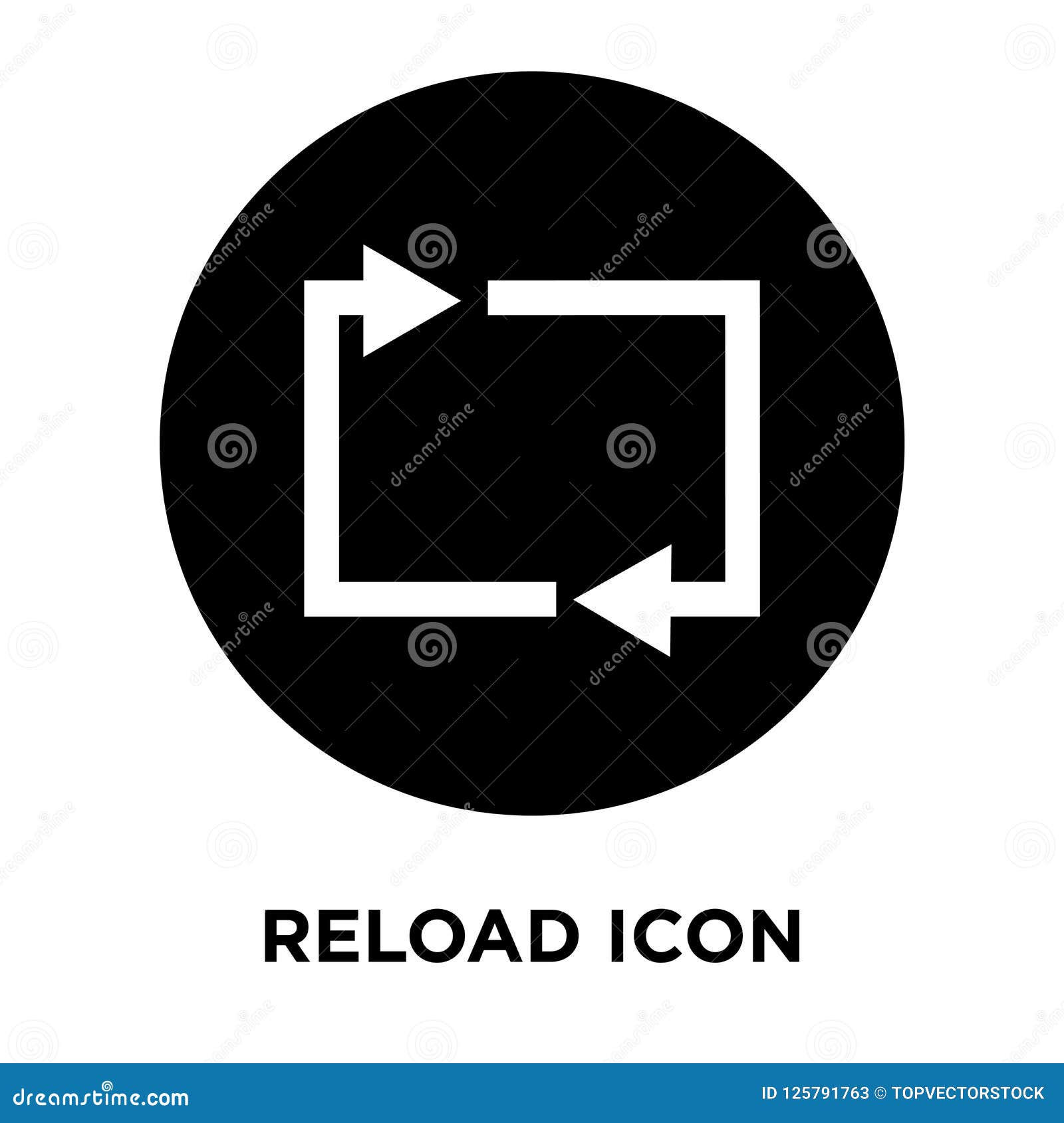 Reload Icon Vector Isolated on White Background, Logo Concept of Stock ...