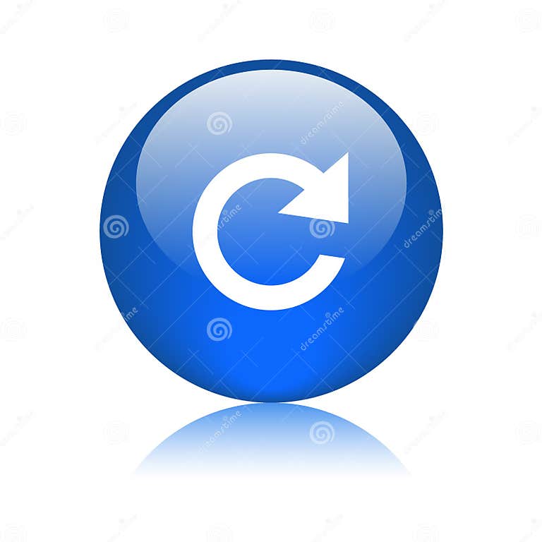 Reload Icon Web Button Blue Stock Illustration - Illustration of email ...