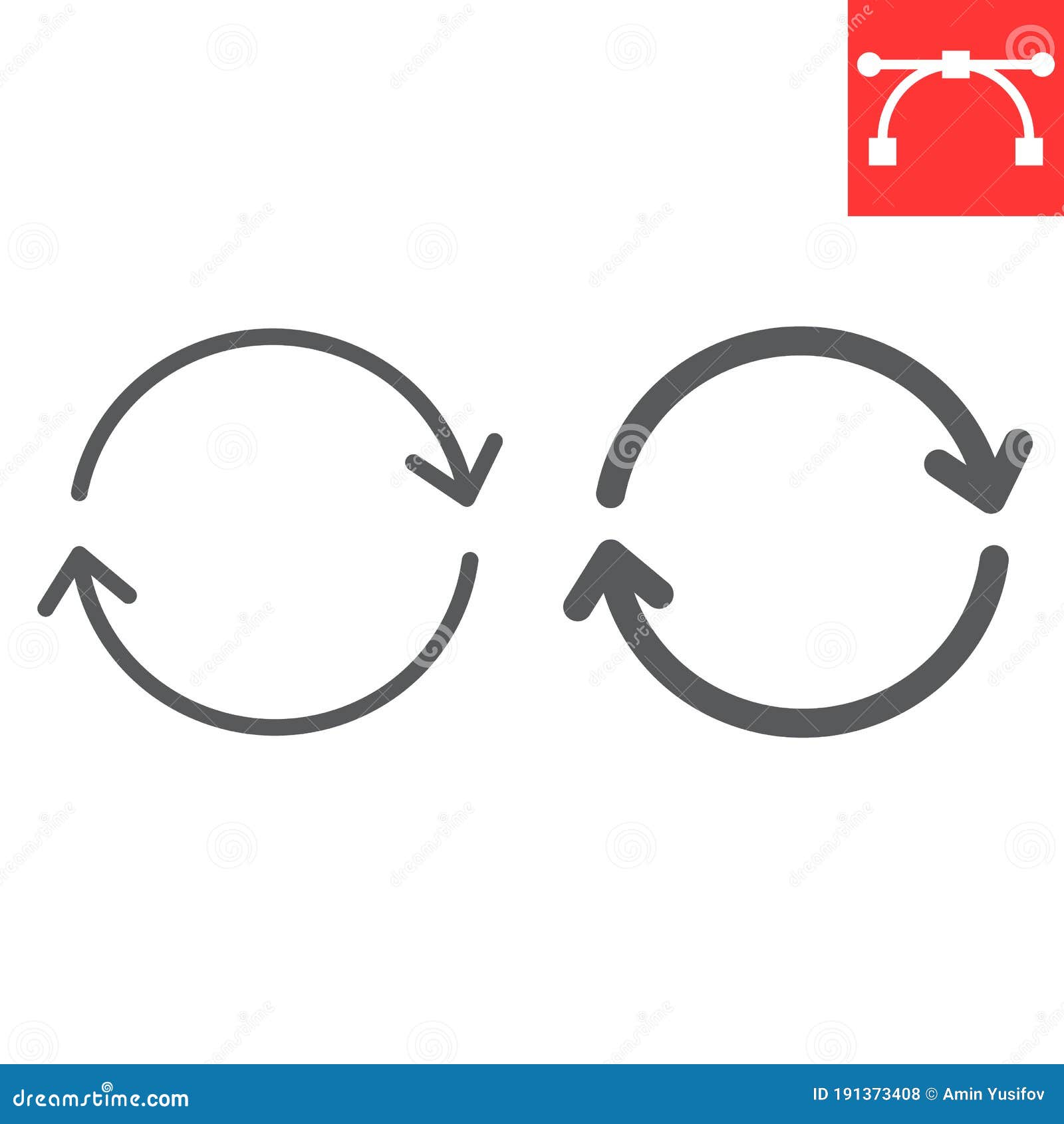 Reload Line and Glyph Icon, Ui and Button, Refresh Sign Vector Graphics ...