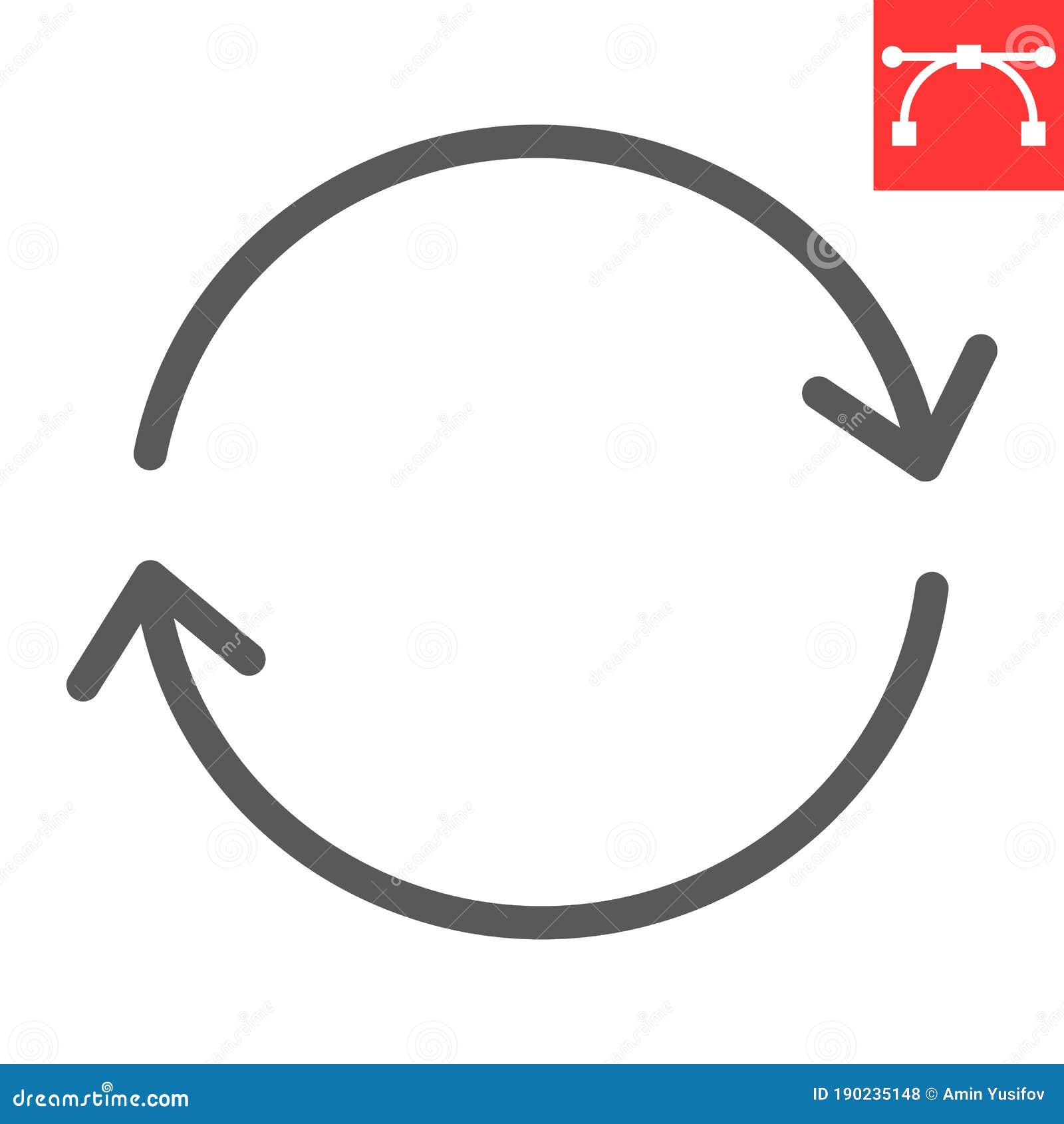 Reload Line Icon, Ui and Button, Refresh Sign Vector Graphics, Editable ...