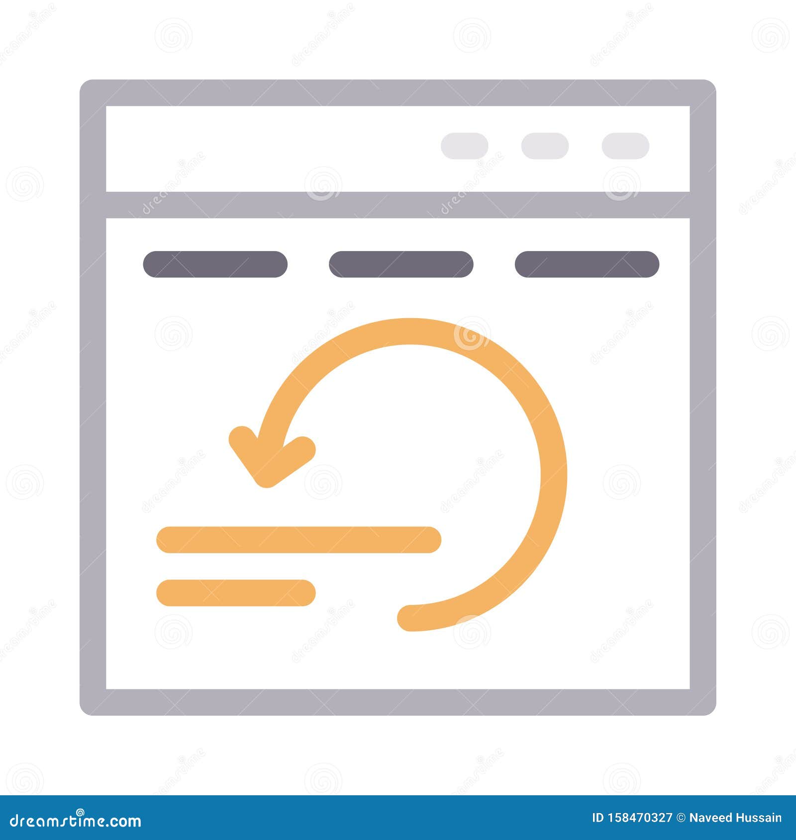 Reloadpage Glyph Flat Vector Icon Stock Vector - Illustration of ...