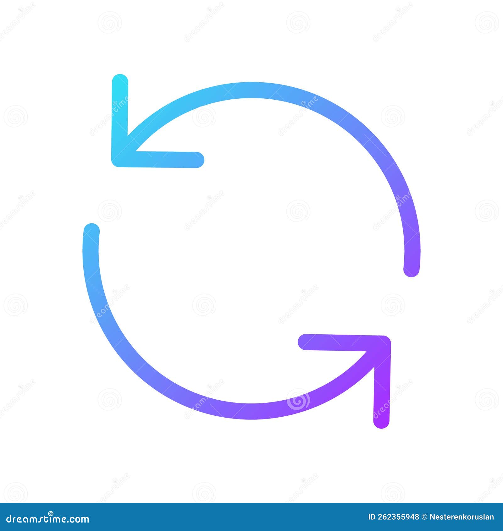 Reload Pixel Perfect Gradient Linear Ui Icon Stock Vector - Illustration of lineart, logo: 262355948