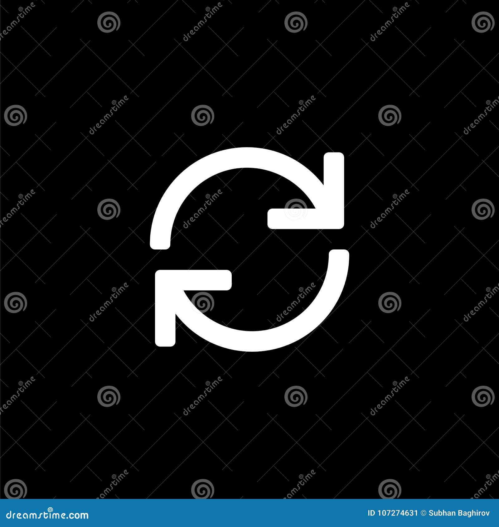 Reload Refresh Icon for Simple Flat Style Ui Design Stock Vector ...