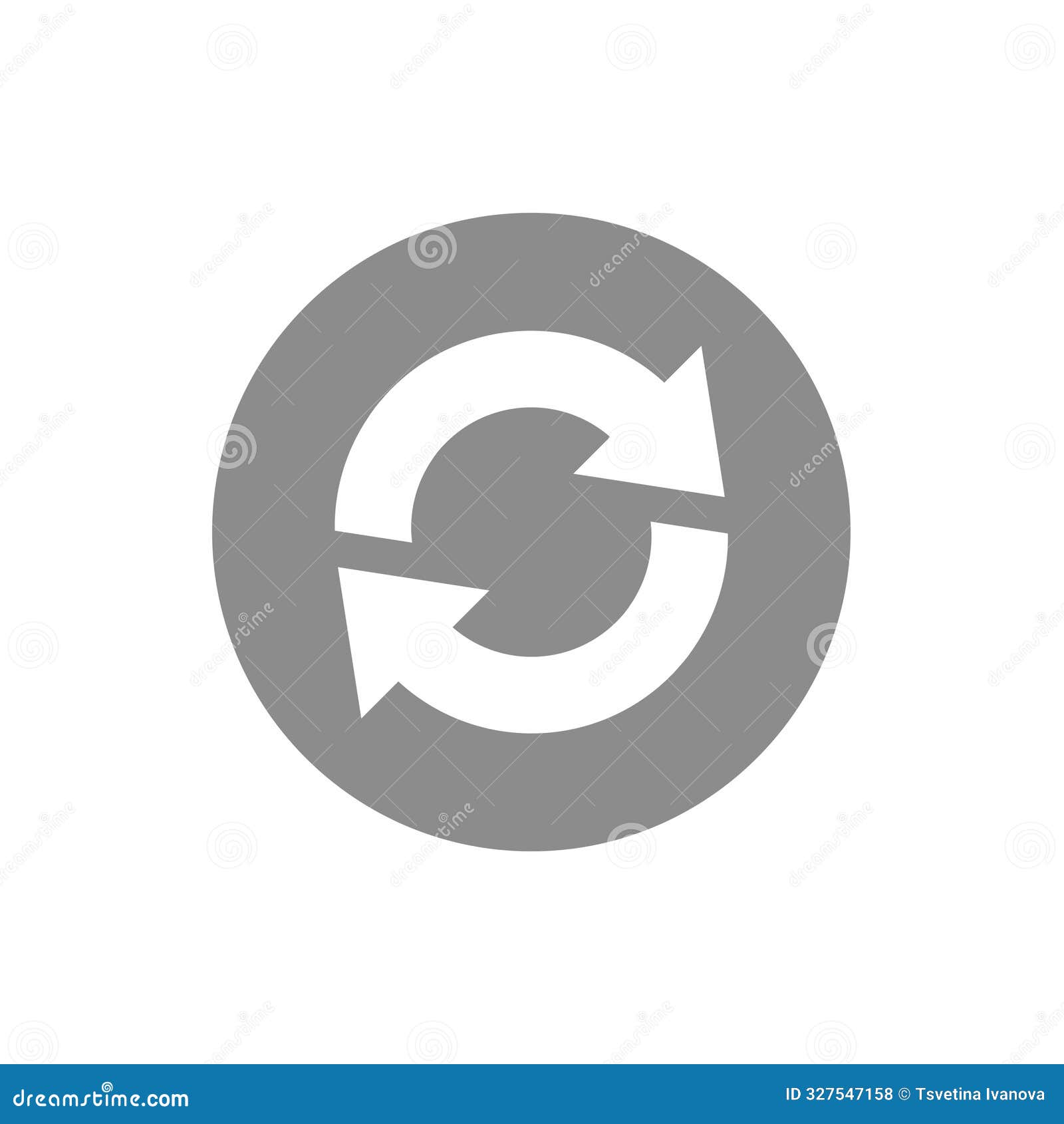 Reloading Sign, Isolated In White Background, Rounded Arrows Collection Cartoon Vector ...